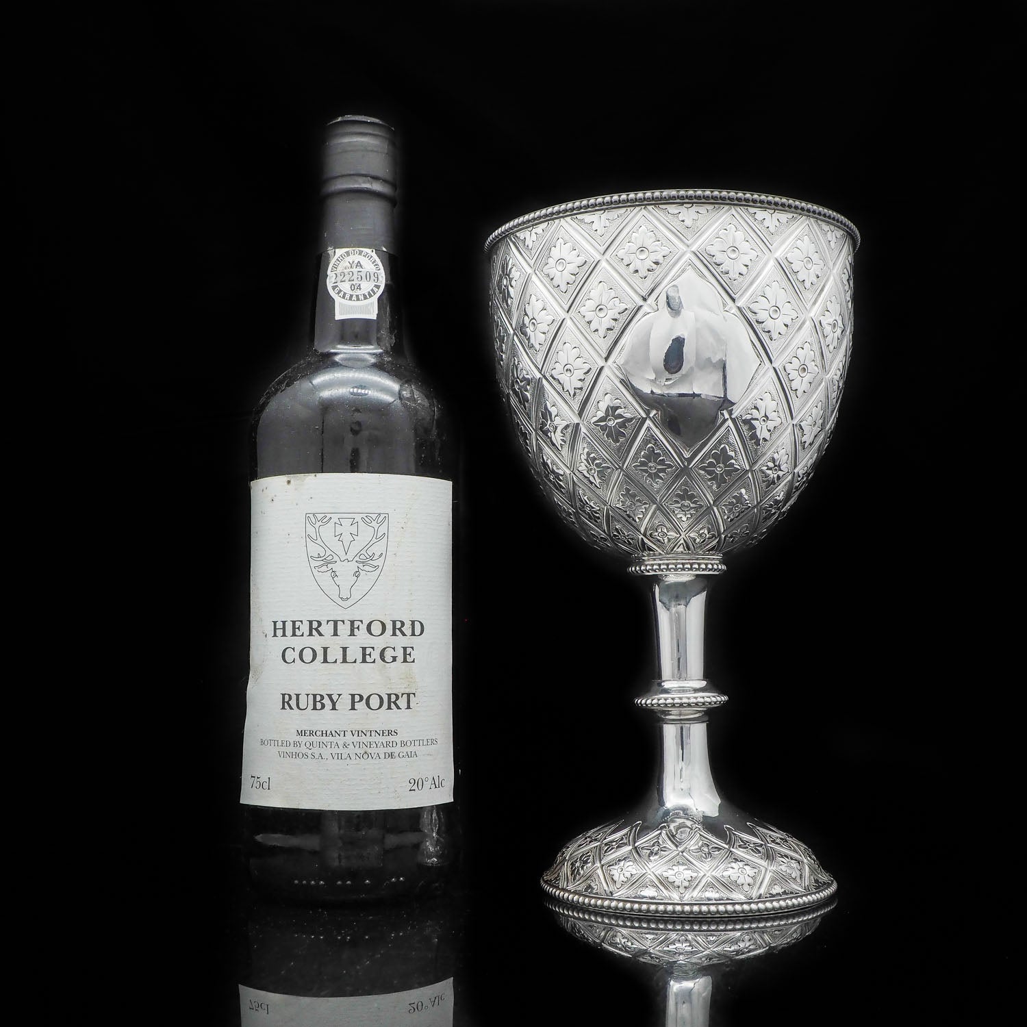 A Large Victorian Solid Silver Wine Goblet/Cup/Trophy with Abercorn Mo ...