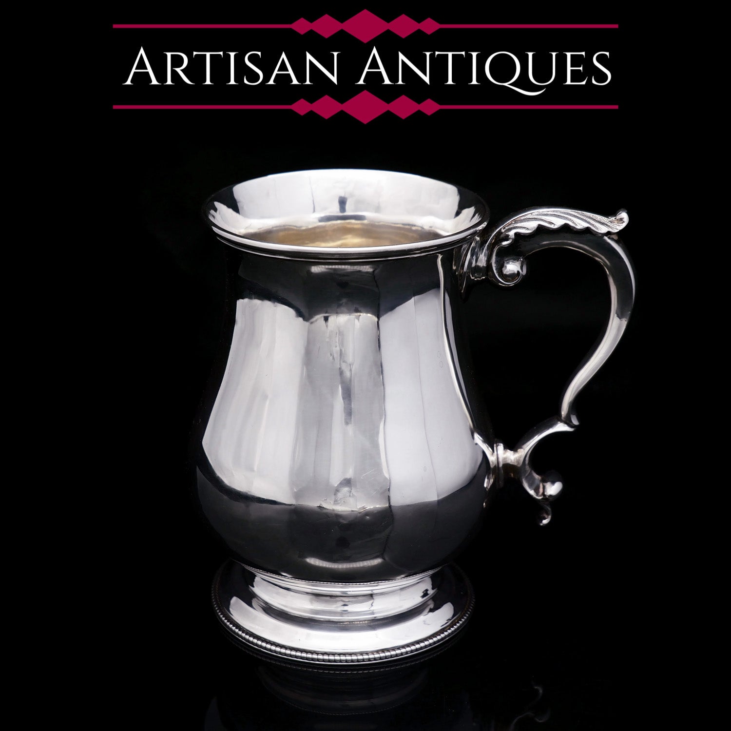 Antique Victorian Solid Silver Tankard Baluster Shaped - Henry William ...